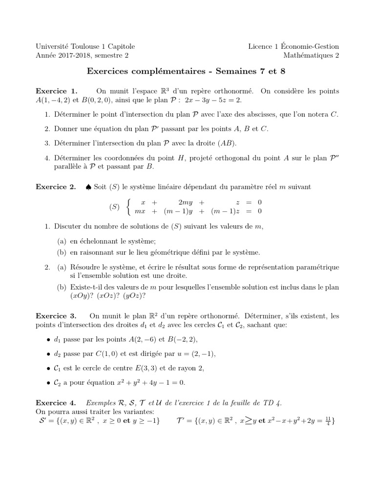 Math Licence1 S2-seance4 | PDF