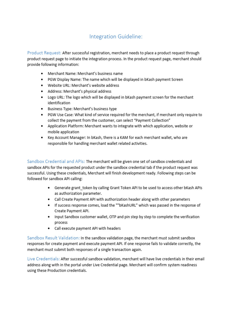 Integration Guideline | PDF