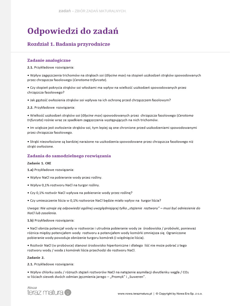 Tom 1 Rozdzial 1 - Odpowiedzi Do Zadan | PDF