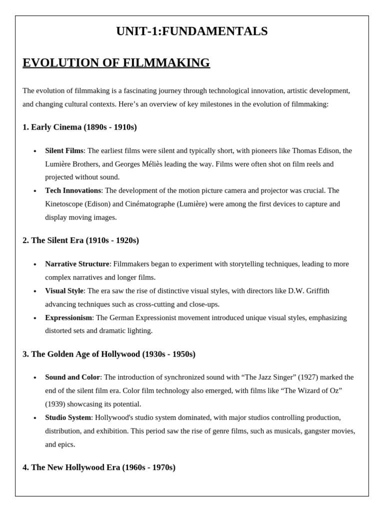 CCS371 - Video Creation and Editing - Unit-1 | PDF