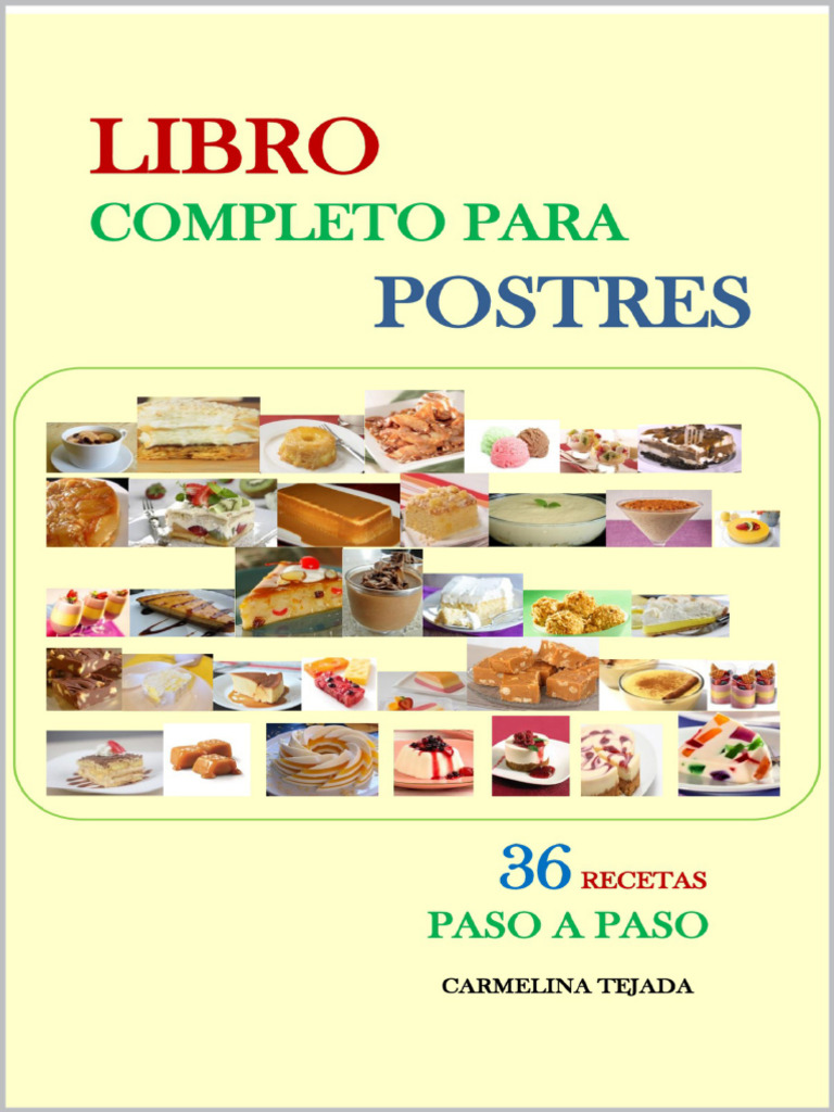 LIBRO COMPLETO PARA POSTRES (COCINA. REPOSTERIA Y BEBIDAS Nº 5 ...