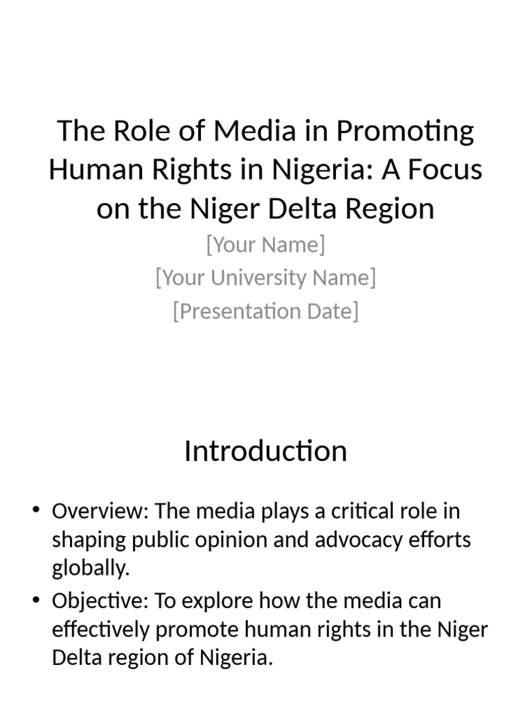 Role of Media in Promoting Human Rights | PDF