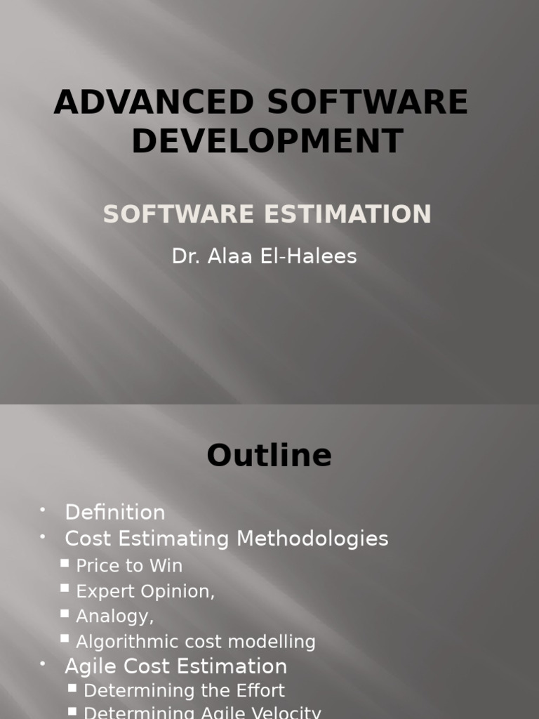 9- software estimation | PDF
