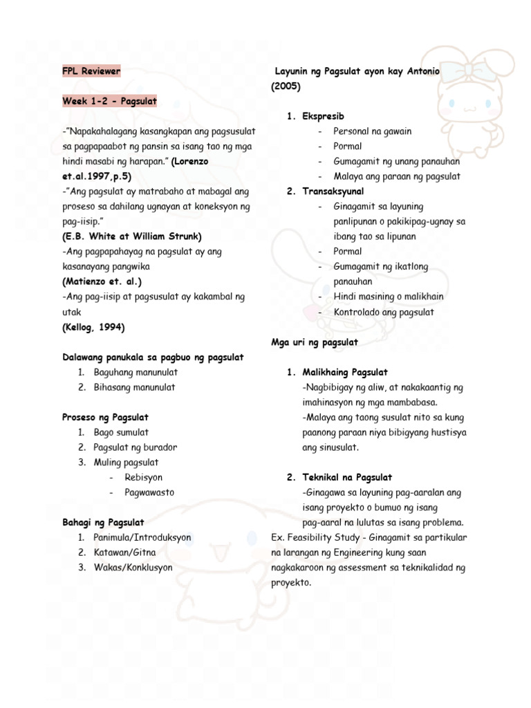 FPL Reviewer 1 | PDF