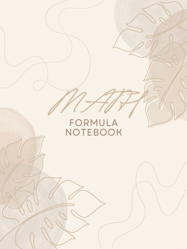Math Formula Notebook | PDF