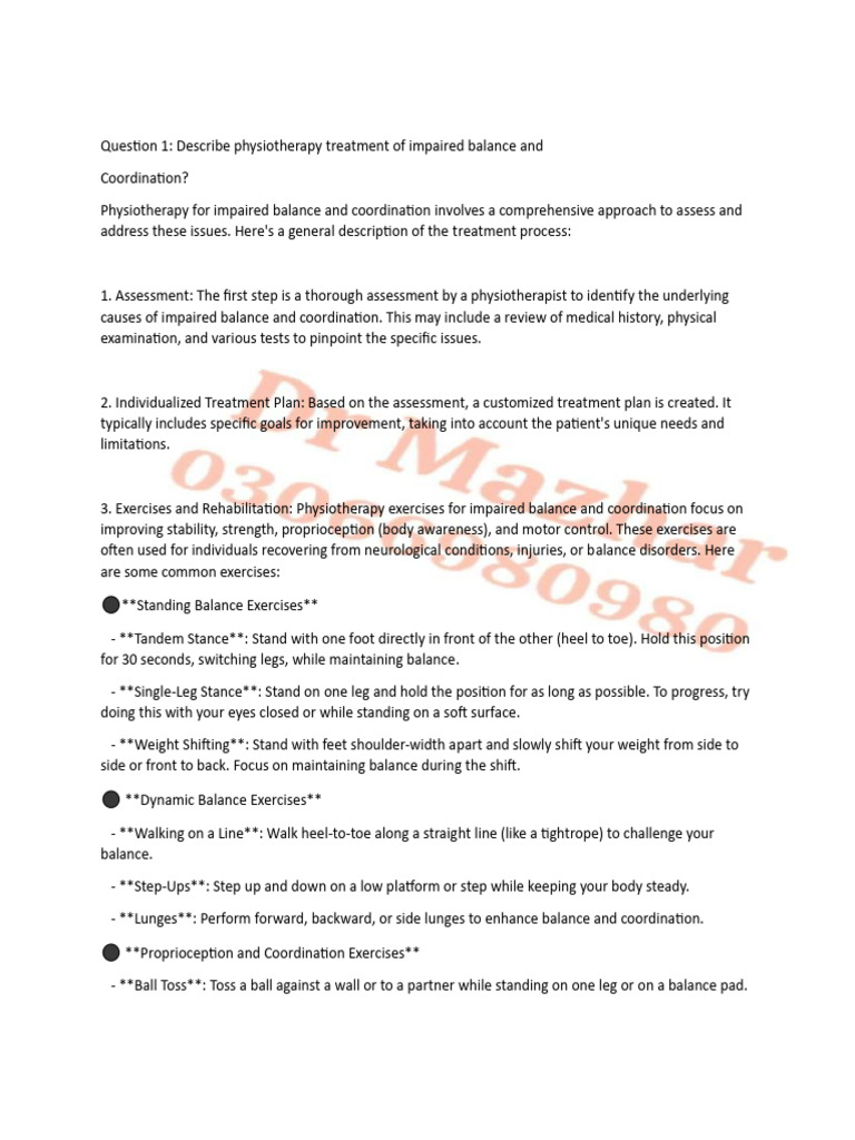Neuro PT Past Papers ... DR Mazhar 03066980980 | PDF | Multiple ...