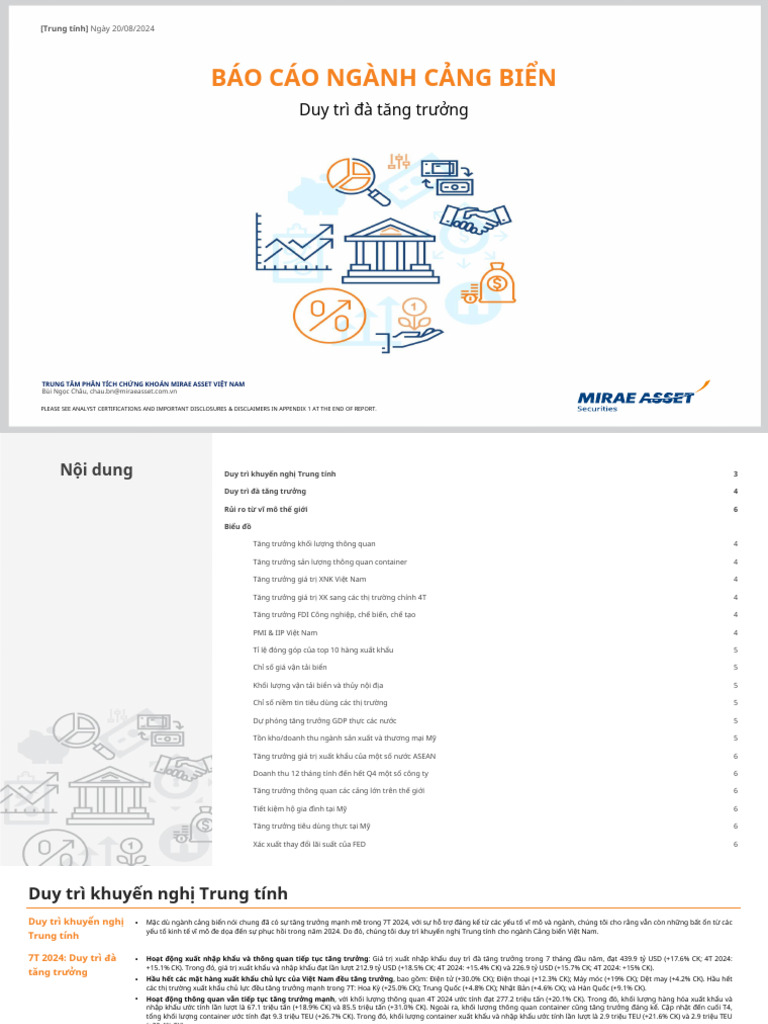 Bao Cao Nganh Cang Bien Duy Tri Da Tang Truong - 20240824103415 | PDF