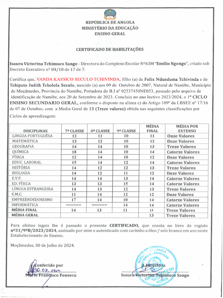 Certificado 12 | PDF