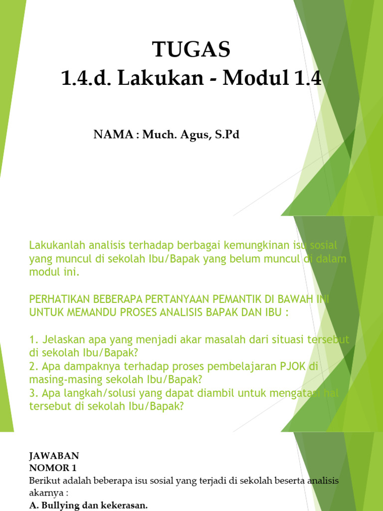 1-4-e-Refleksi-Modul-1-4 (Much. Agus, S.PD) | PDF