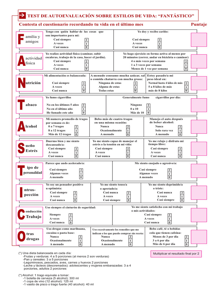 Test Fantastico | PDF
