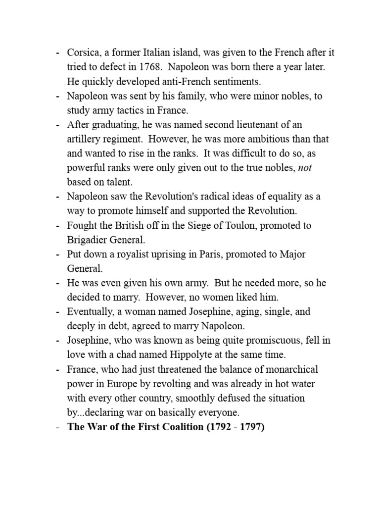 Napoleonic Wars Notes | PDF