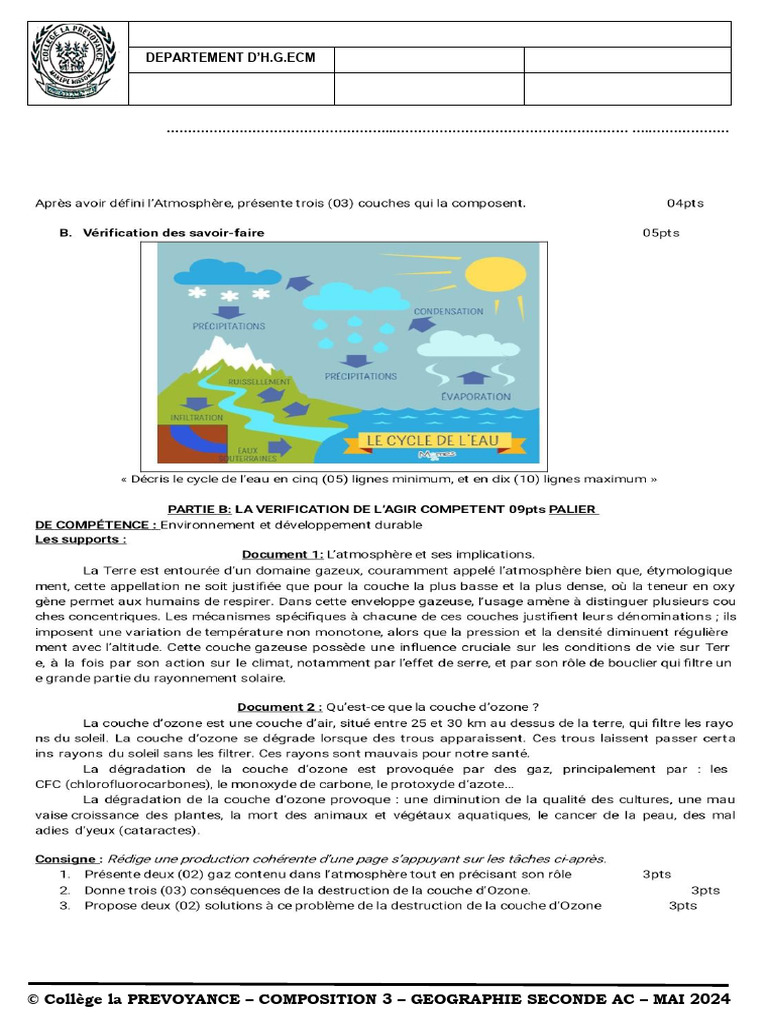 Geo 2nde AC Compo 3e Trim 2024 | PDF