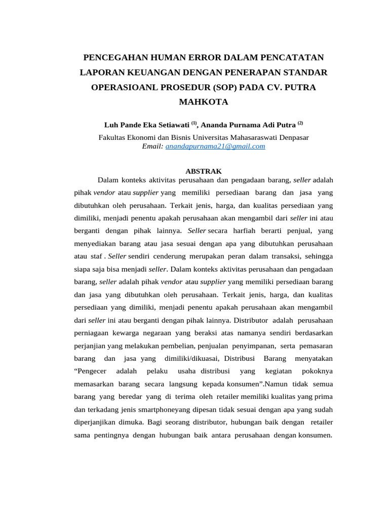 Artikel - Ananda Purnama Adi Putra | PDF