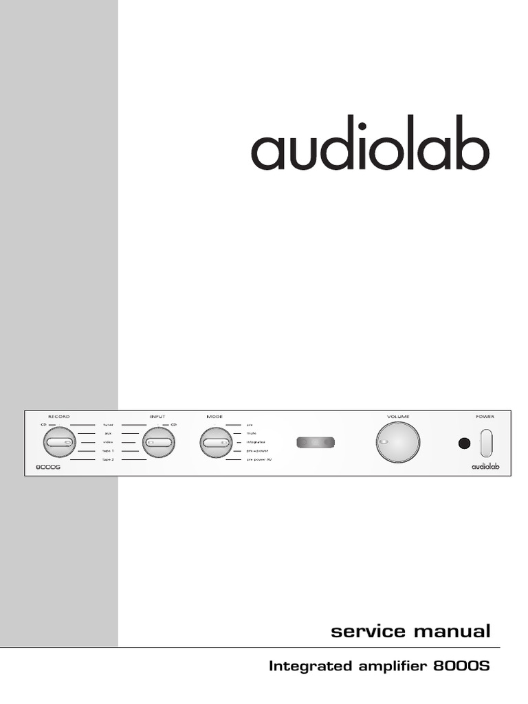 Hfe Audiolab 8000s Service | PDF