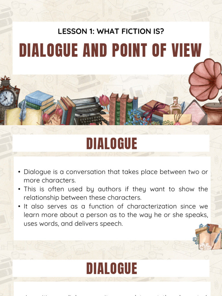 ELements of Fiction (Dialogue and POV) | PDF