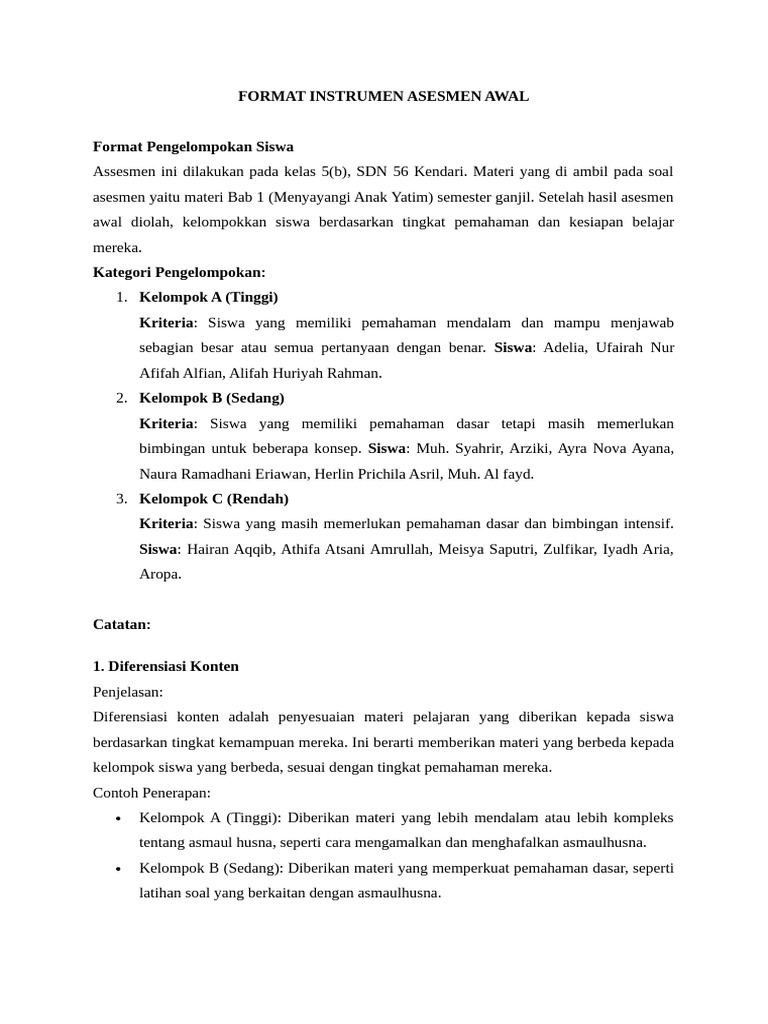 Dokumen Asesmen Formatif Dan Sumatif | PDF