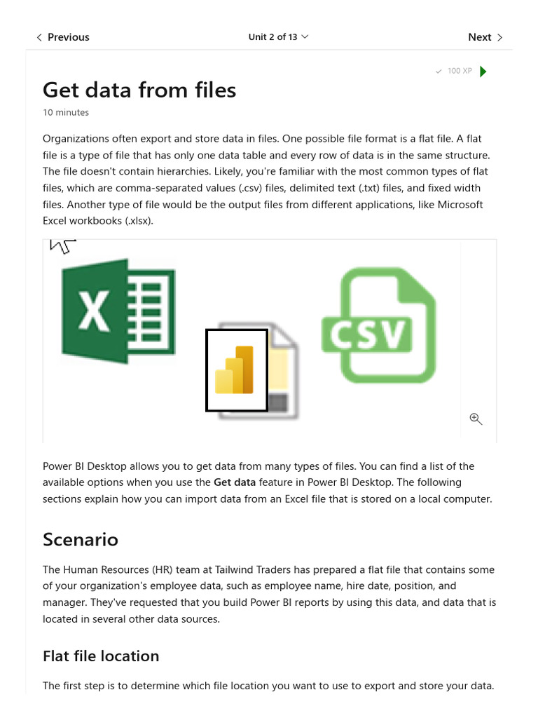 Get Data From Files - Training - Microsoft Learn - 081038 | PDF