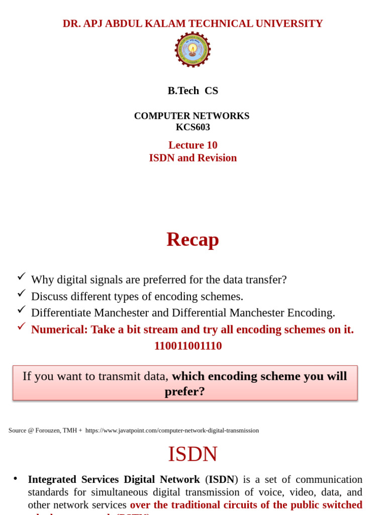 CN Lecture 10 - ISDN March 1 2023 | PDF