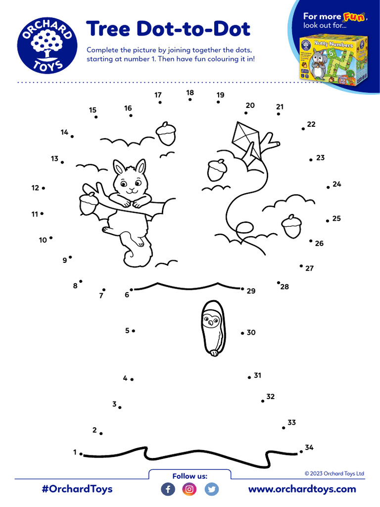 Tree Dot-To-dot Activity Sheet | PDF