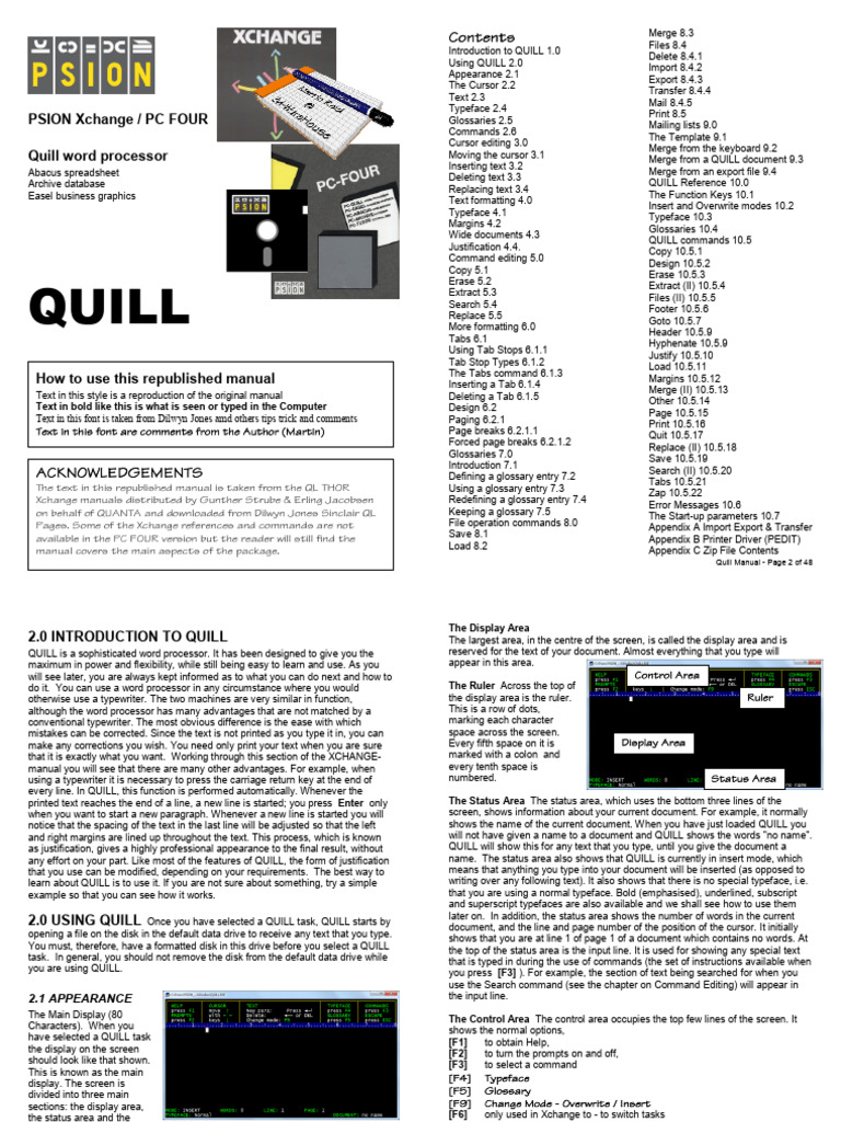 Manual PC4 Quill | PDF | Cursor (User Interface) | Computers