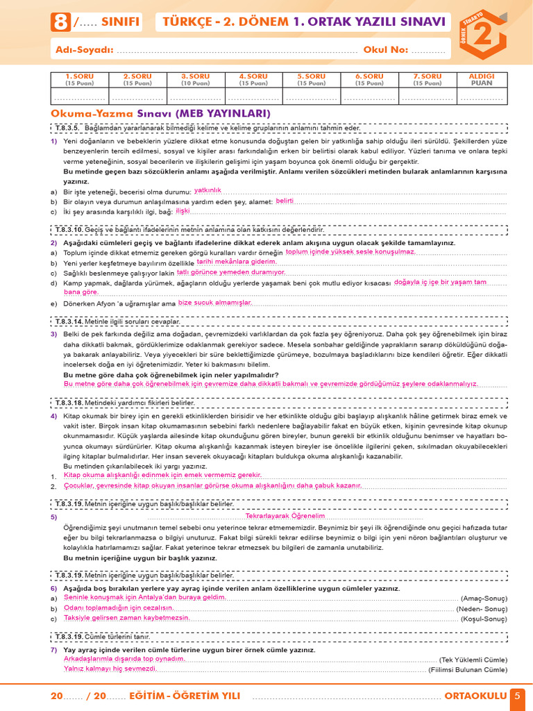 8-FERMAN-2-cevap | PDF