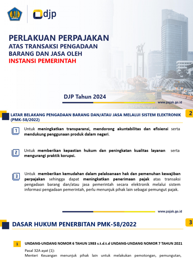 Materi DJP PMK 58 - 26 September 2024 (Update) | PDF