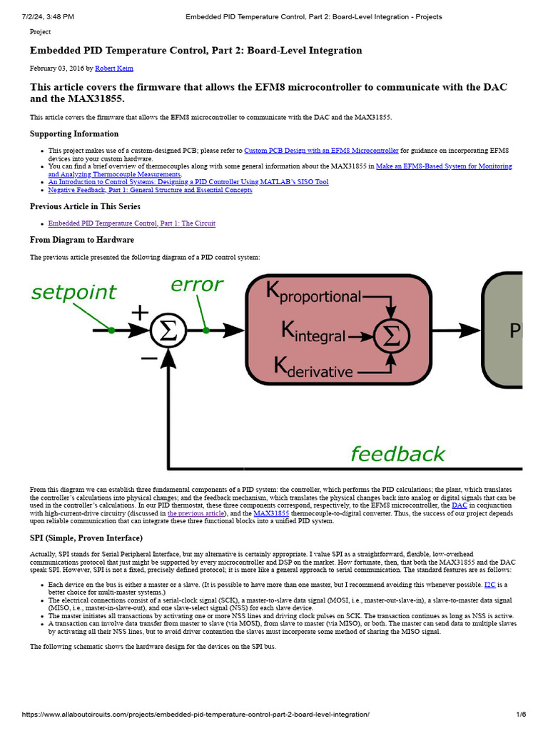 Embedded PID Temperature Control, Part 2 - Board-Level Integration - Projects | PDF