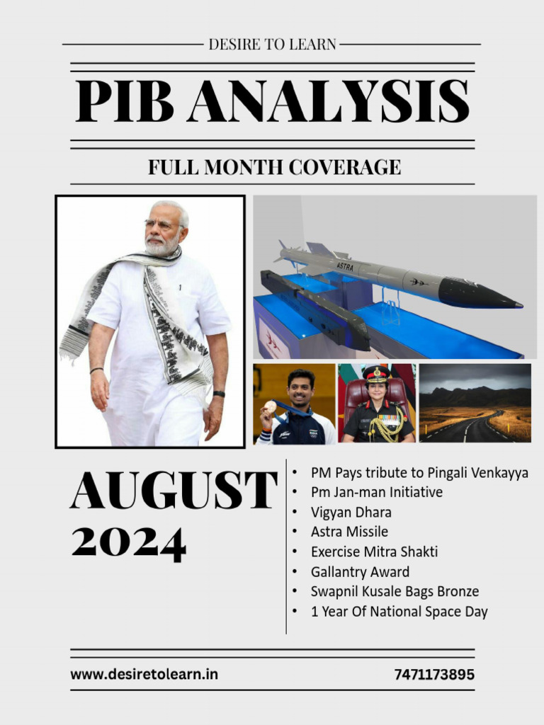 PIB Analysis August 2024 | PDF