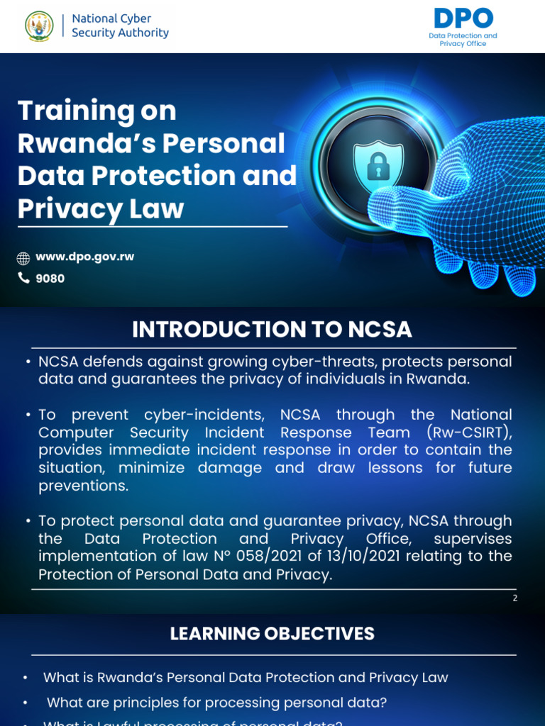 Rwanda Data Protection Training Guide | PDF | Privacy | Social Science