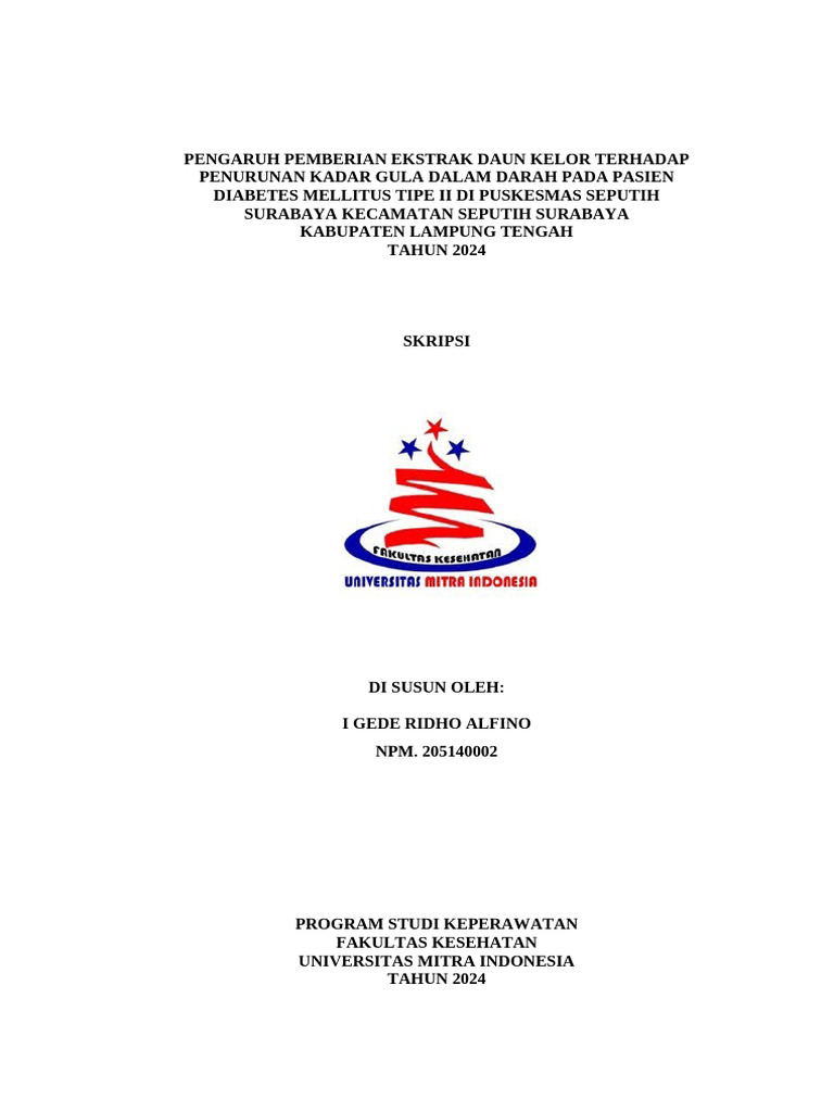 SKRIPSI RIDHO Fixx Siap Semhas | PDF