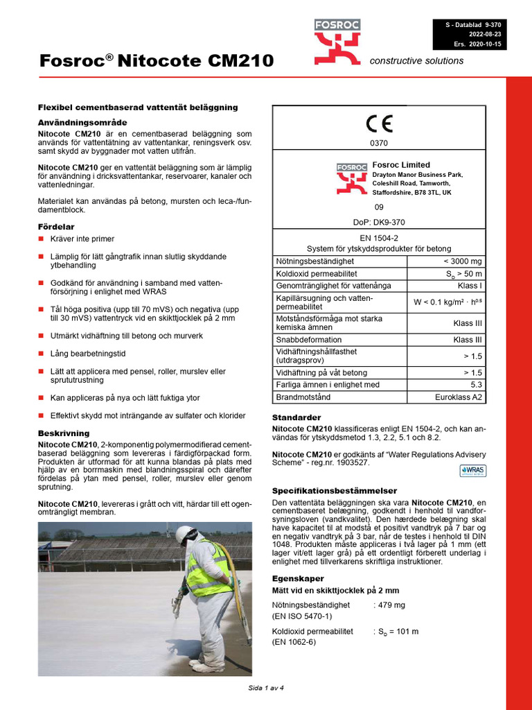 9-370-Nitocote-CM210-TDS-svenska | PDF