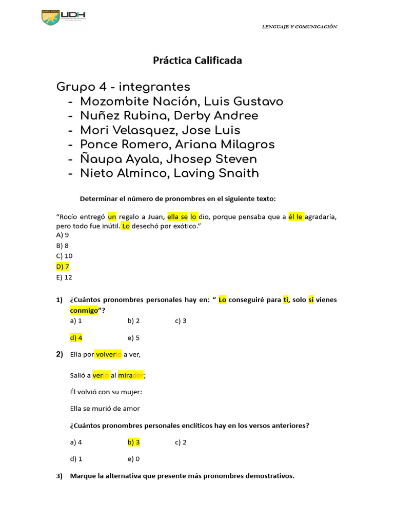 Práctica Grupal - Semana 11 | PDF