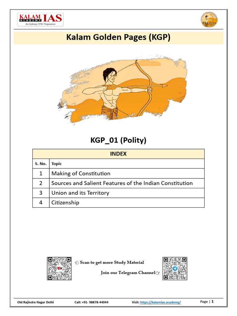 KGP-01 Polity Hand Out | PDF