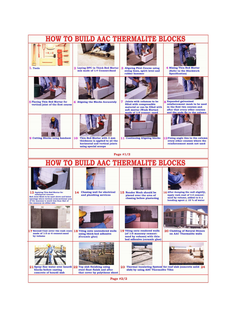 Aac Thermalite Blocks | PDF