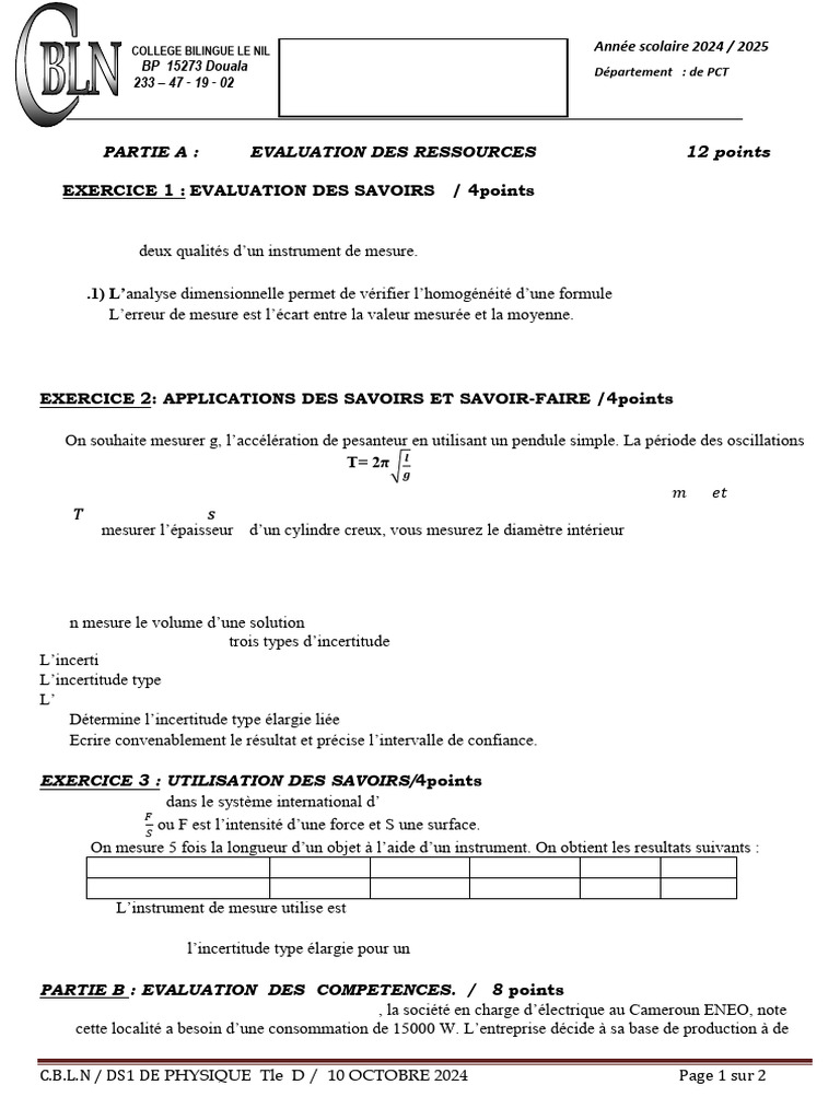 Tle D DS1 PH 2024 | PDF