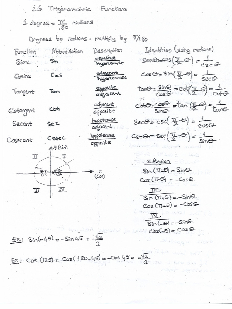 Trigonometric Functions | PDF