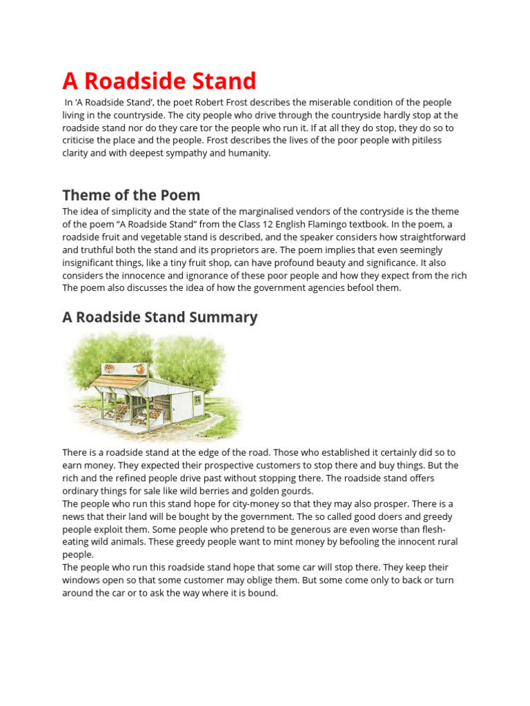 A Roadside Stand | PDF