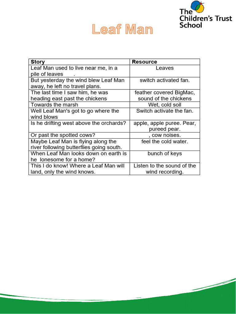 Leaf Man Pdf
