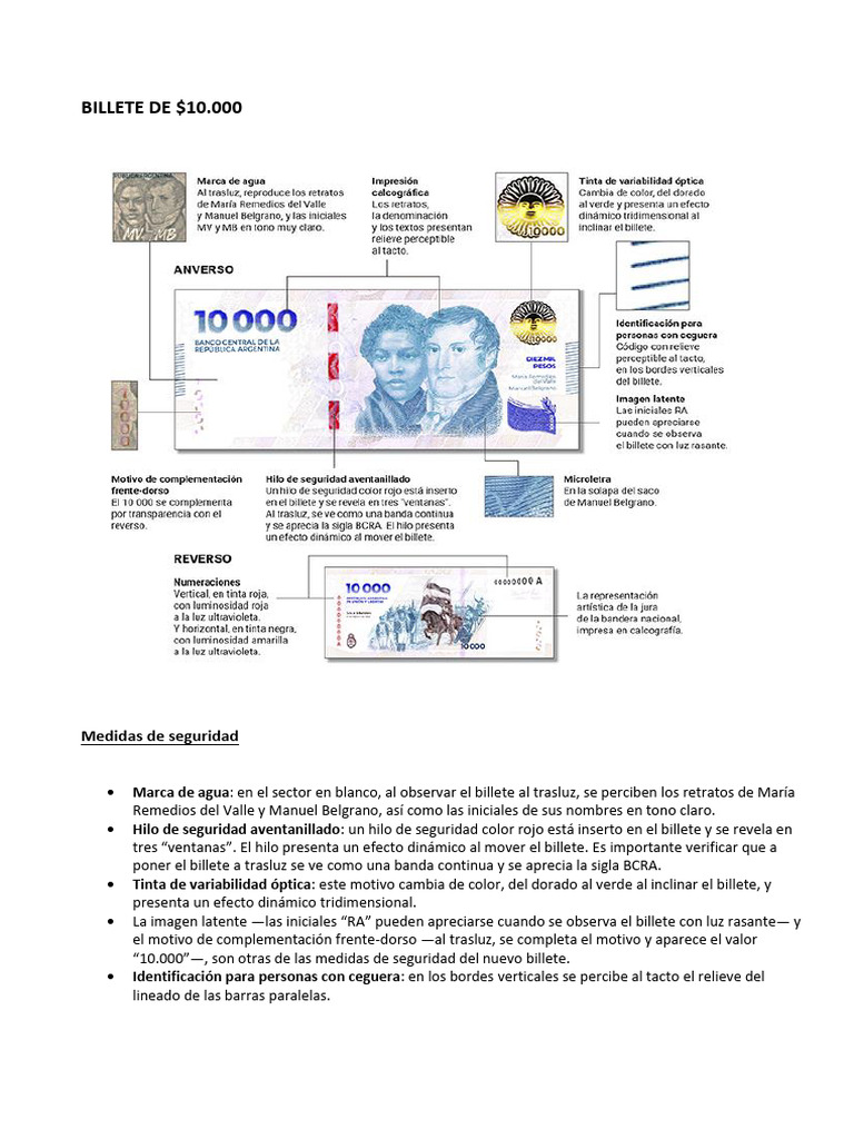 Billete de 10.000 | PDF