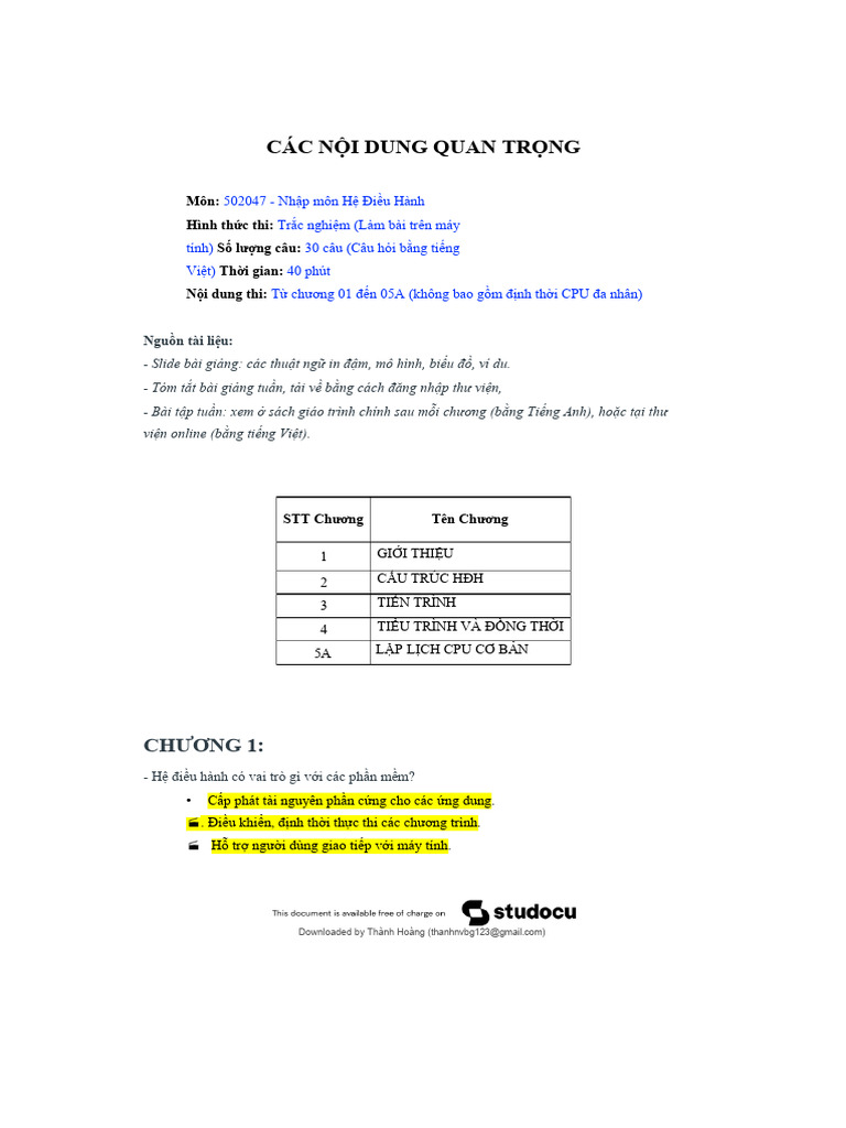 Noi Dung Thi GK NM HDH | PDF