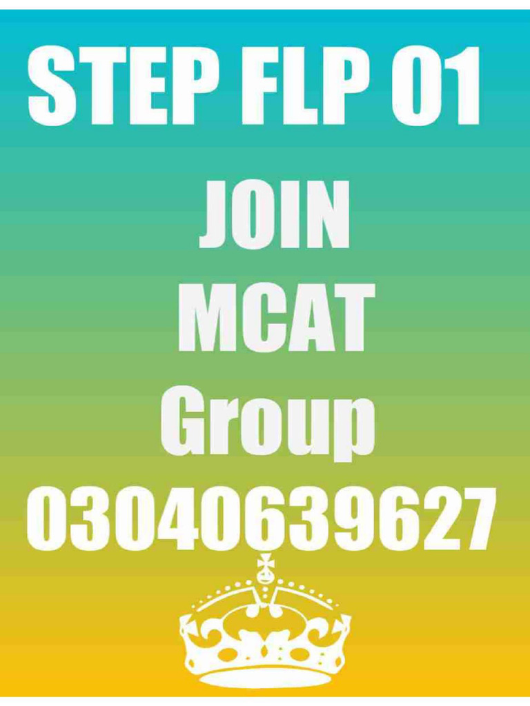 STEP MDCAT FLP 01-1 | PDF