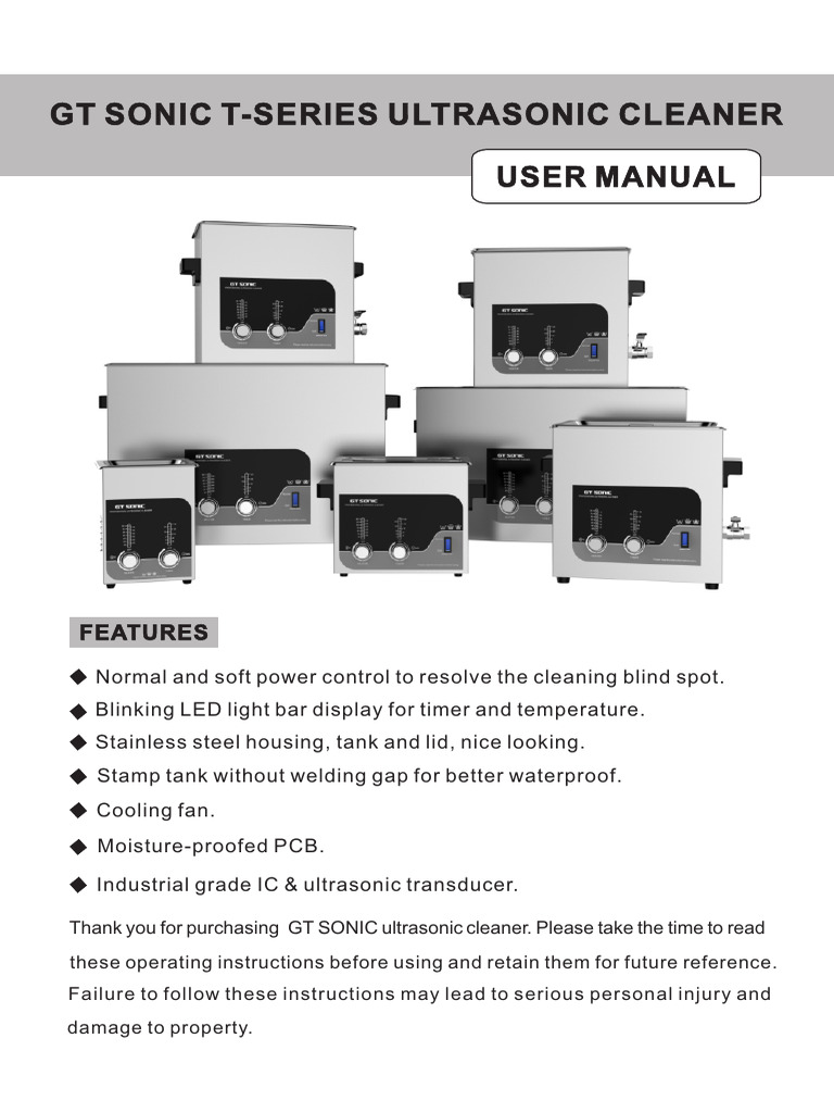 GT Sonic User MmanualT12P | PDF