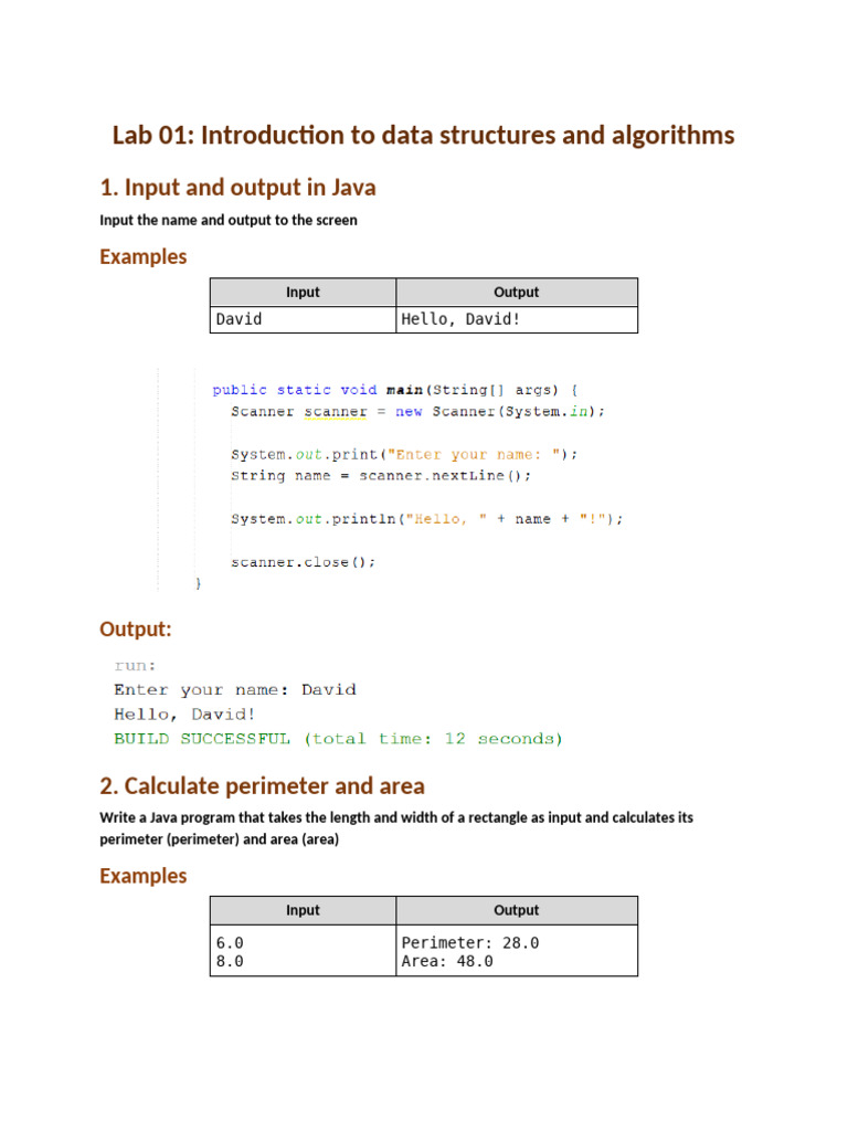 Lab_01_Introduction to Data Structures and Algorithms | PDF Lab_01_Introduction to Data Structures and Algorithms | PDF