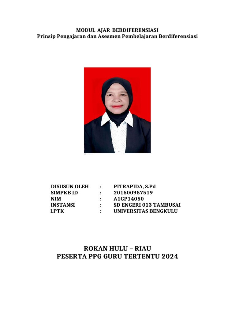 Modul Ajar - Pitra Pida - Nim.a1gp14050 | PDF