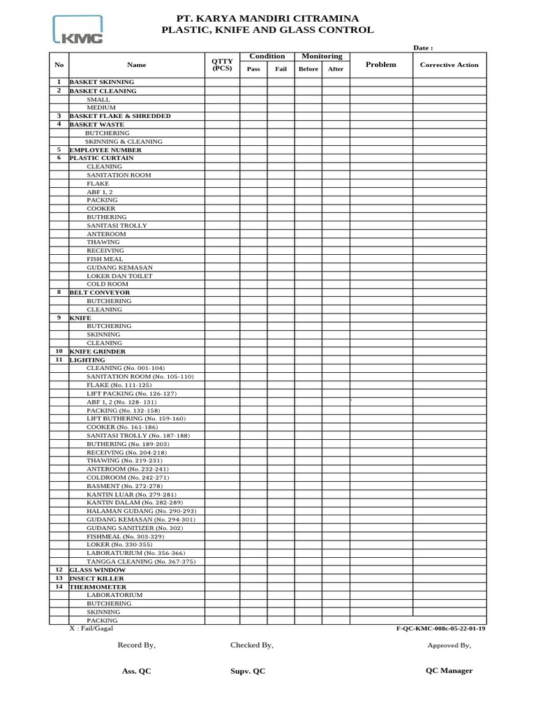 Form Label Pallet Control | PDF