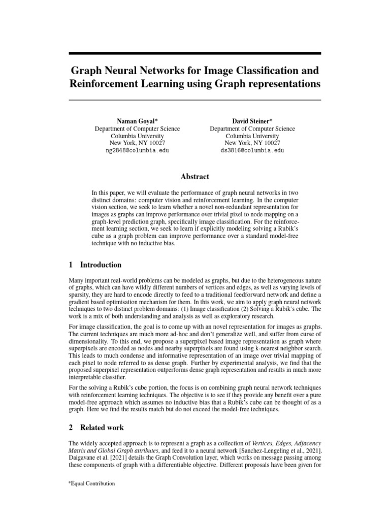 Graph Neural Networks For Image Classification and | PDF