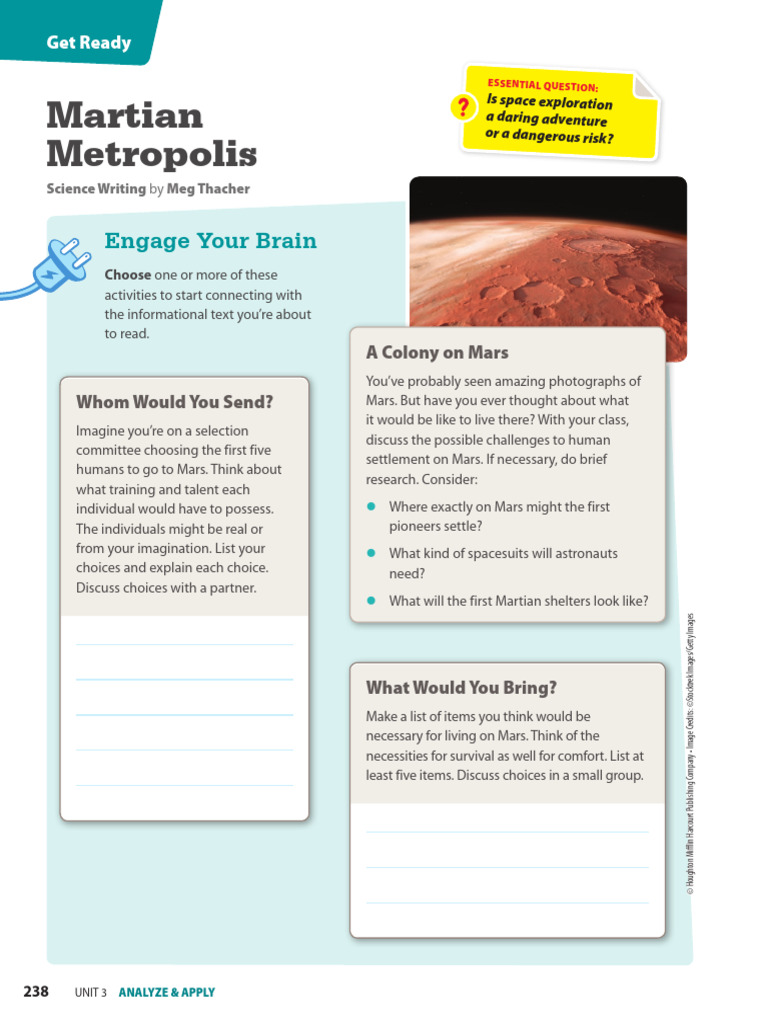 Martian Metropolis Lesson | PDF