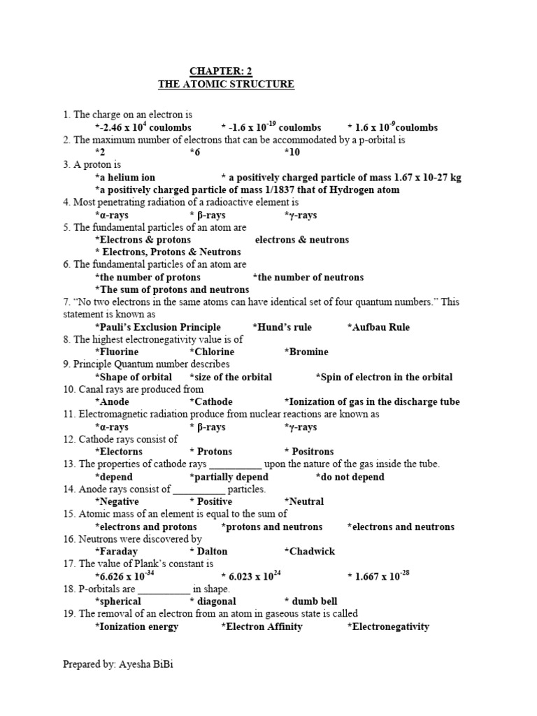 Chapter 2 Mcqs | PDF