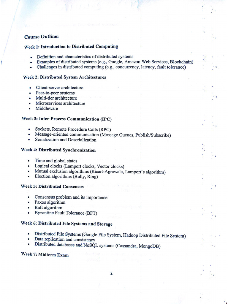 Distributed Computing Dr. Olalere | PDF