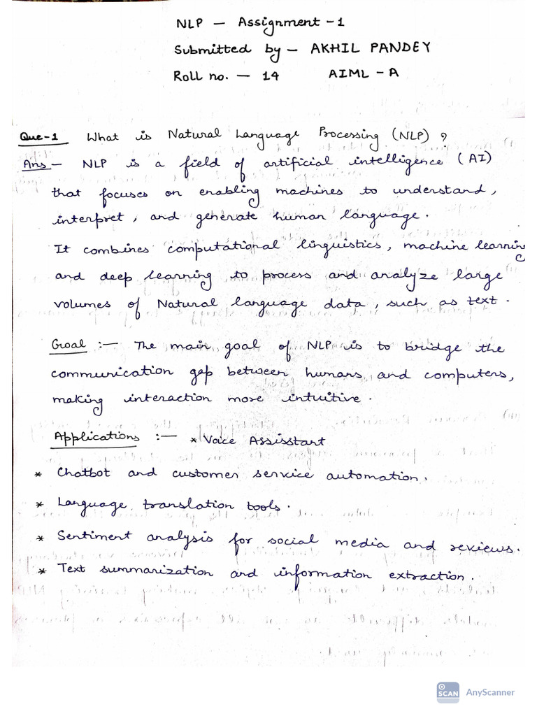 Akhil Pandey 014 NLP Assignment 1 | PDF